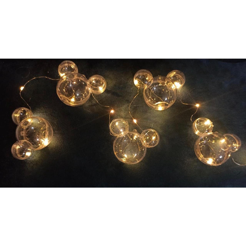 Varal de LED Mickey Natal pisca pisca luminária Disney | Shopee Brasil