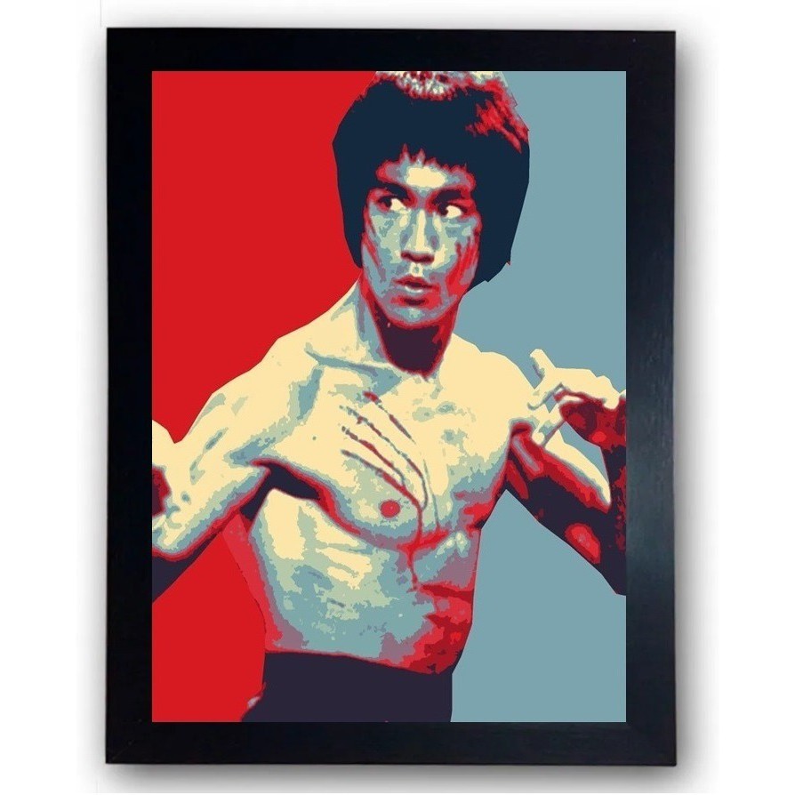 Quadro Bruce Lee Artes Marciais Kung Fu Moldurado Cod.3 | Shopee Brasil