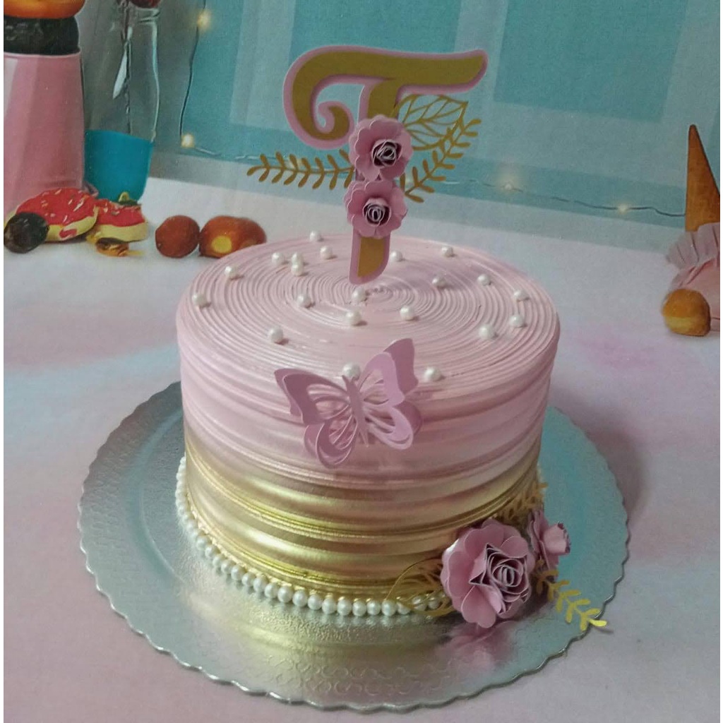 topper de bolo inicial - letra T | Shopee Brasil