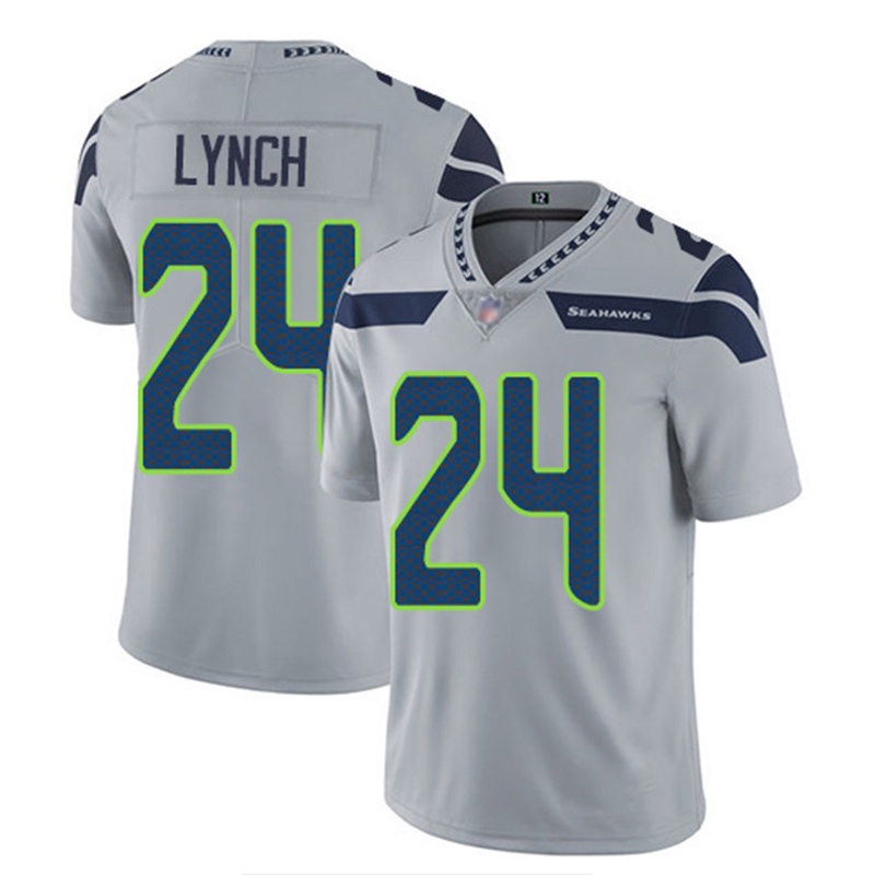 Camisa Da NFL Seattle Seahawks # 24 Lynch Jersey Rugby | Shopee Brasil