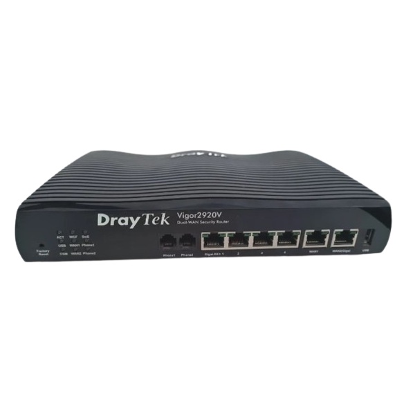 Roteador Draytek Vigor 2920v Dual Wan 4 Lan 12v 1a | Shopee Brasil