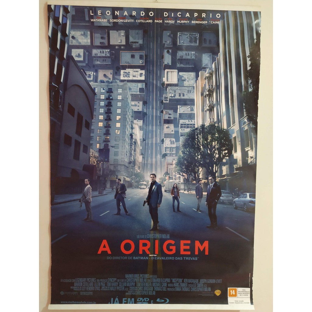 POSTER FILME A Origem Inception com Dicaprio - Tam 94 cm X 64 cm de ...