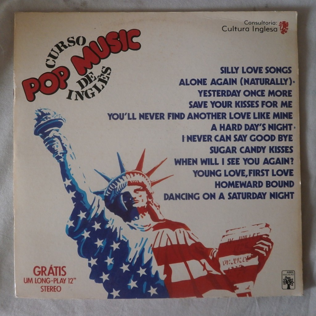 Lp Pop Music Vol 2 Curso Vinil + Fascículo 1977 Cultura Inglesa, Disco ...