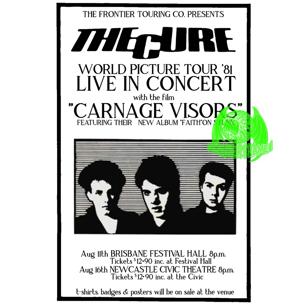 Placa MDF Decorativa Banda The Cure Robert Smith Poster Flyer Synth Pop ...