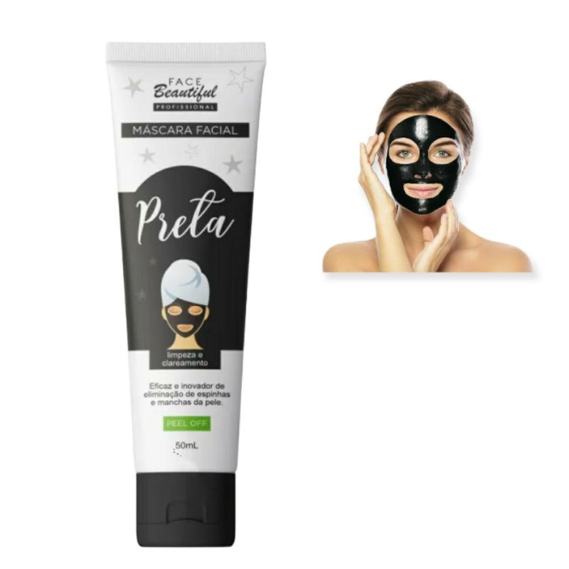 Máscara Facial Preta Face Beautiful 50ml | Shopee Brasil
