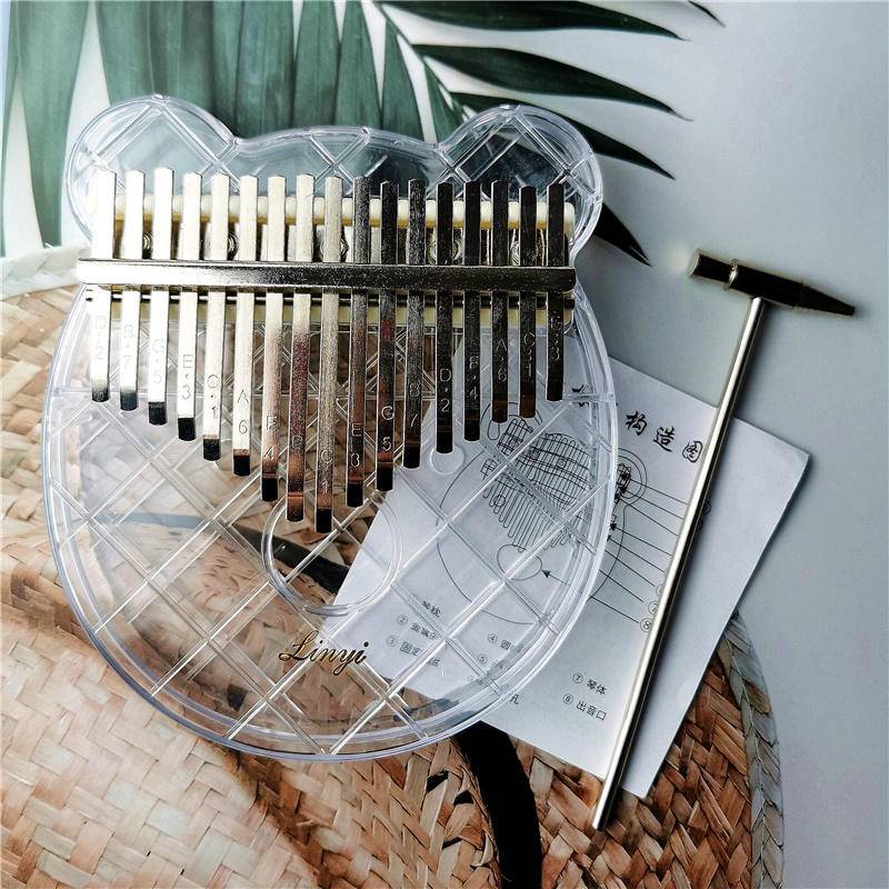 Kalimba Cristal Iniciante Transparente Kalimb kalimb17-tone piano Dedo ...