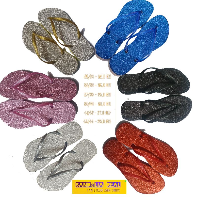 CHINELO DE GRITTER | Shopee Brasil