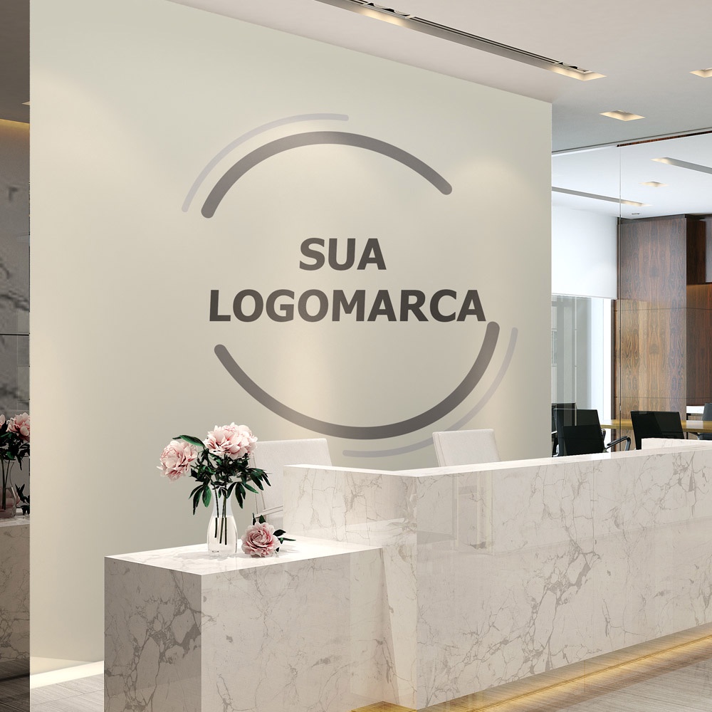 Adesivo de Parede Sua Logomarca Personalizada 60x60 | Shopee Brasil