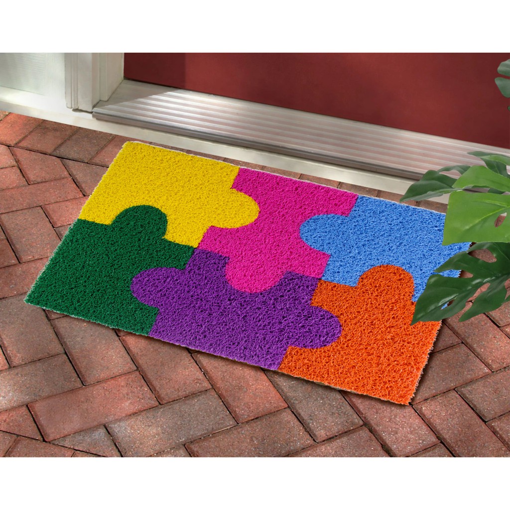 Capacho Colorido Quebra Cabeças | Shopee Brasil