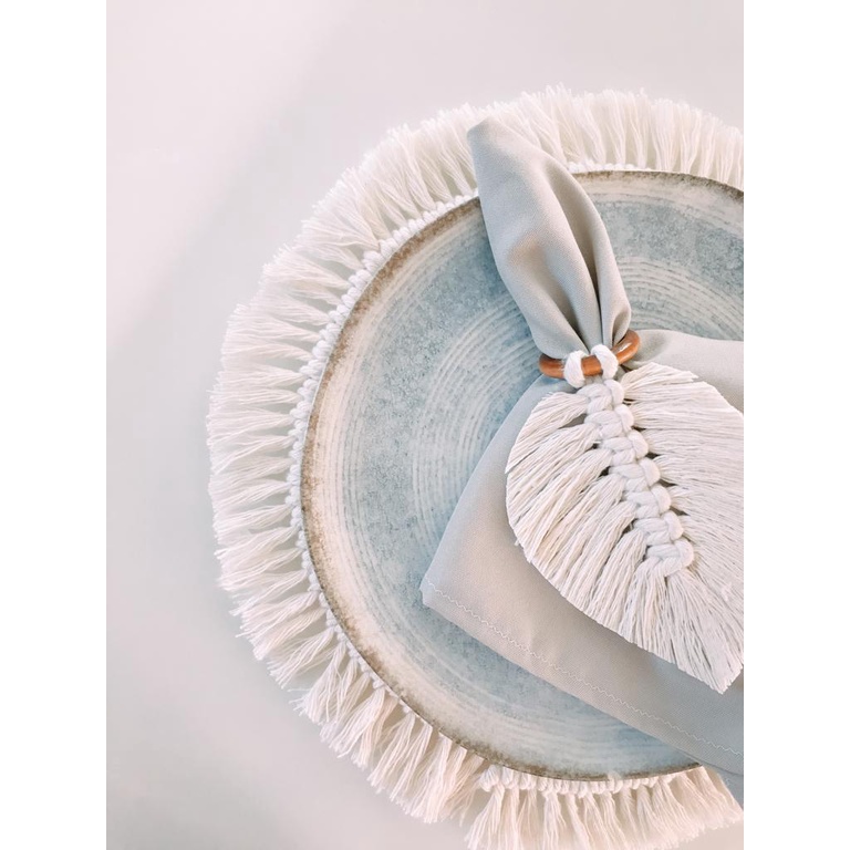 CONJUNTO DE SOUSPLAT MACRAME CRU | Shopee Brasil