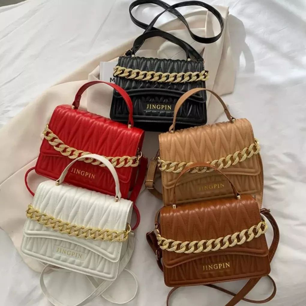 Bolsa Feminina JINGPIN Com Corrente | Shopee Brasil