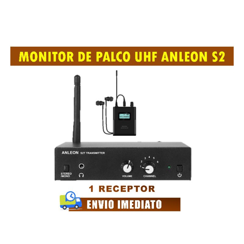 Monitor de Palco Sem Fio Fone In Ear Anleon S2 Com 1 Receptor | Shopee ...