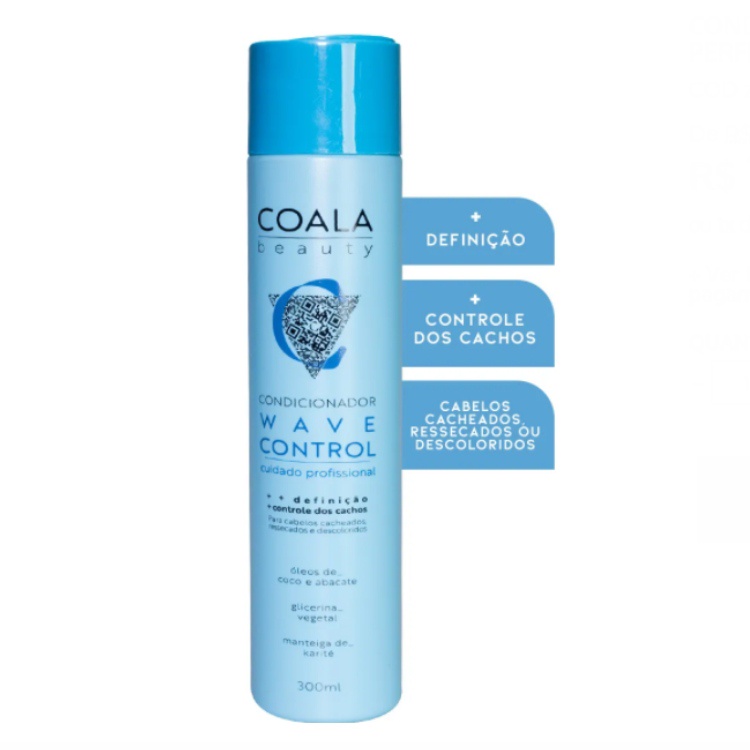 Condicionador para Cabelos Cacheados Wave Control Coala Beauty 300ml ...