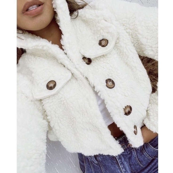 casaco teddy com botão | Shopee Brasil