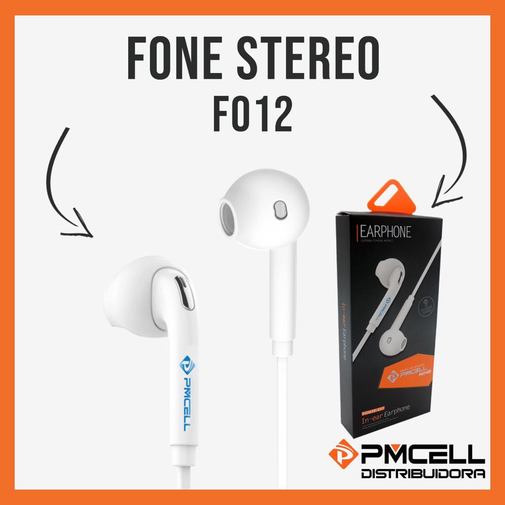Fone de ouvido PMCELL - FO12 / FO 12 Branco | Shopee Brasil