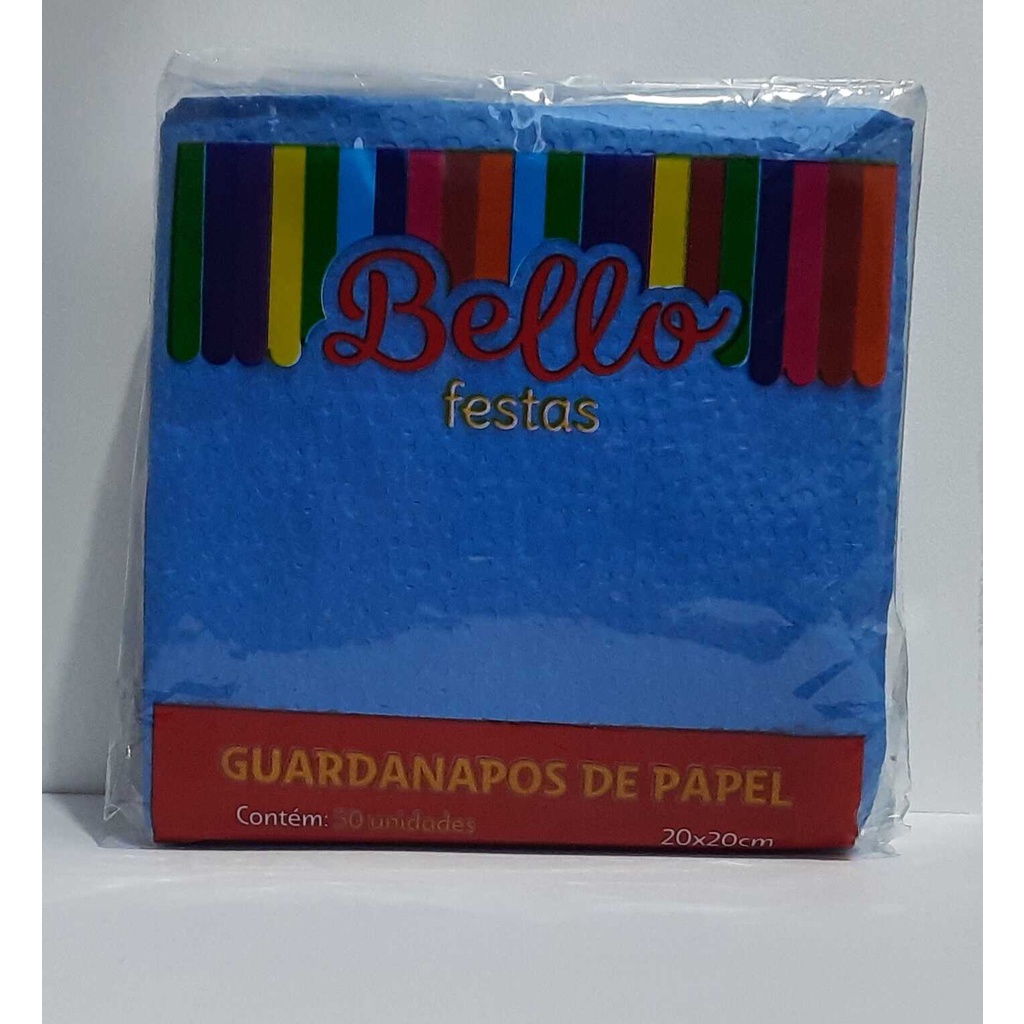 GUARDANAPO LISO - 20 x 20 cm - AZUL ESCURO - Pacote com 50 unidades ...