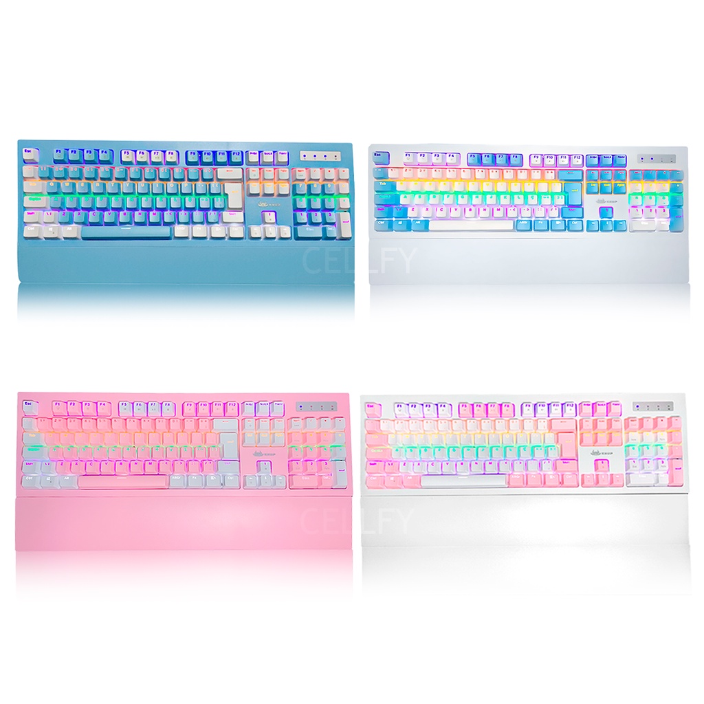 Teclado Gamer Antighosting Colorido c Apoio de Punho Luz LED | Shopee ...