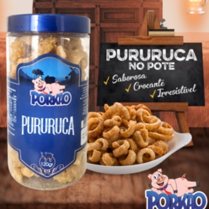 Pururuca Porkão Pote 120g - Sabor Tradicional- | Shopee Brasil