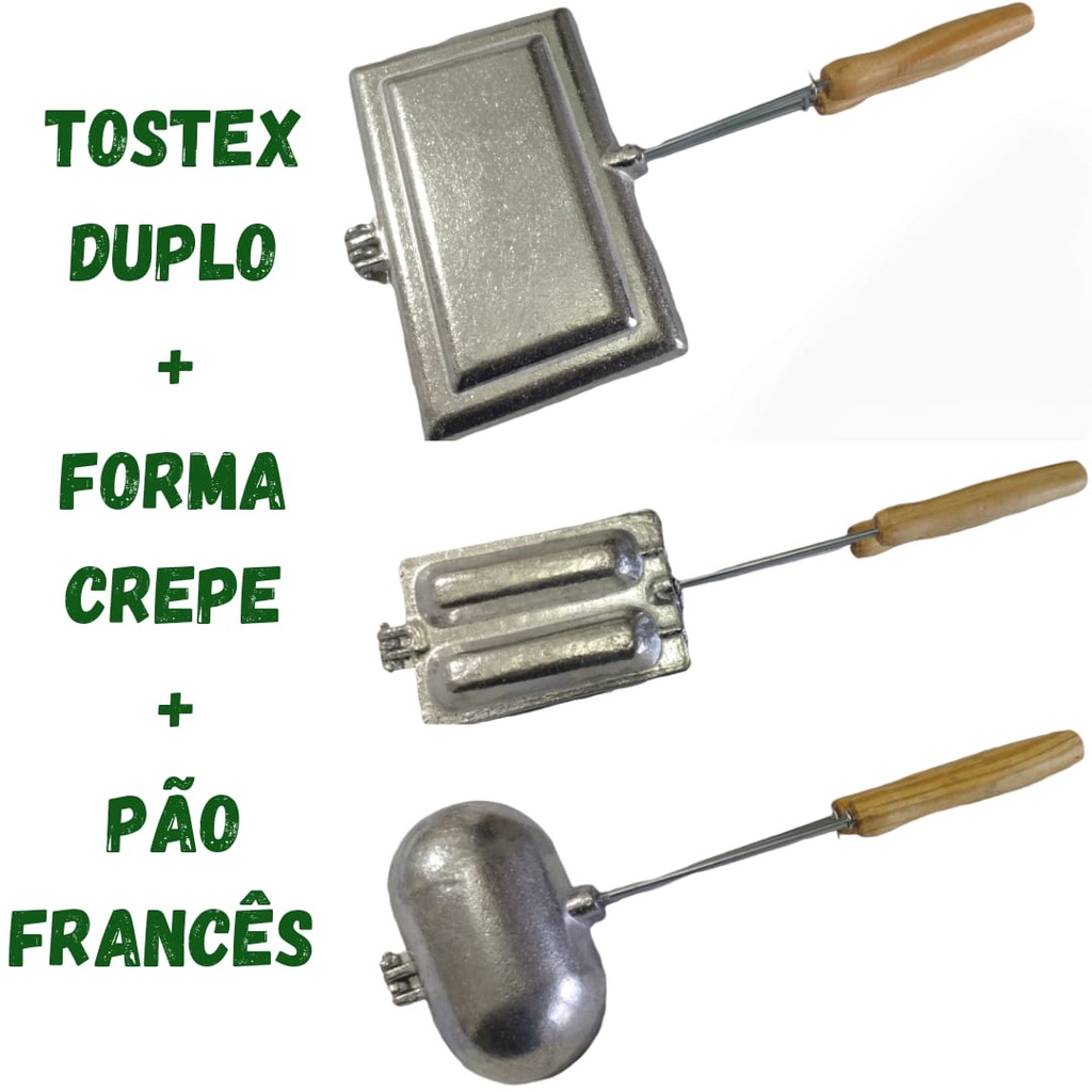 Kit sanduicheira Tostex duplo mais forma de crepe mais tostex pão ...