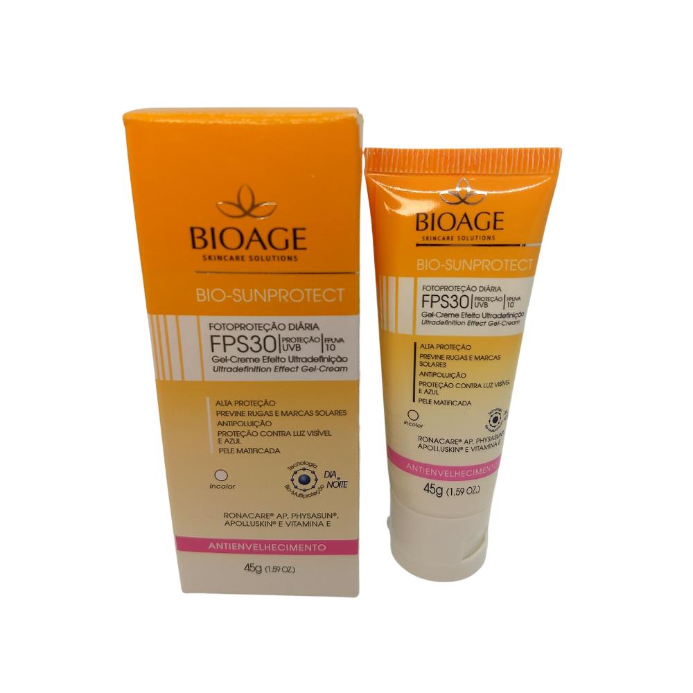 Protetor Solar Bioage FPS 30 45g Bio-Sunprotect Gel-Creme ...