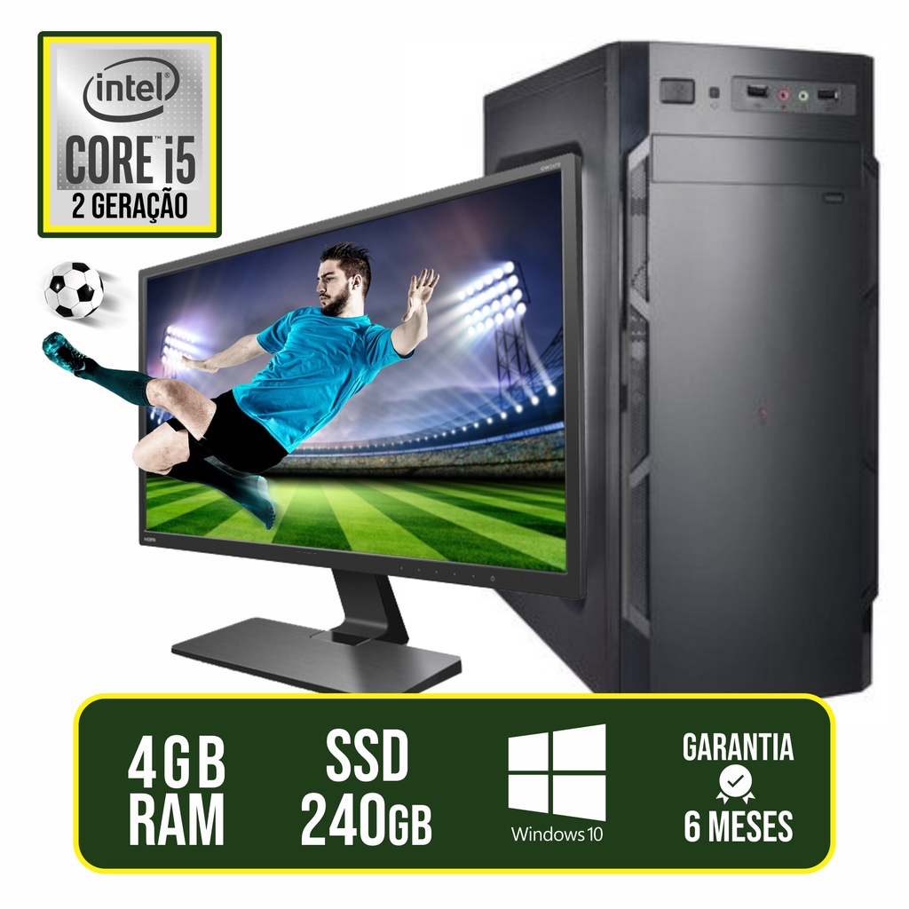 Computador Cpu Completo Com Monitor Teclado e Mouse Intel Core i5 2º ...