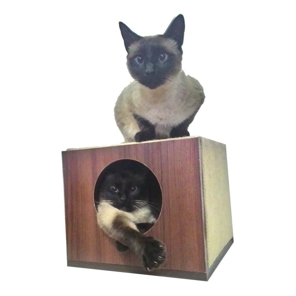 Arranhador Para Gatos Single Box Em Mdf Branco 15mm E Sisal | Shopee Brasil