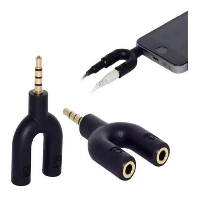 Adaptador P2 Duas Entrada P2 Y | Shopee Brasil