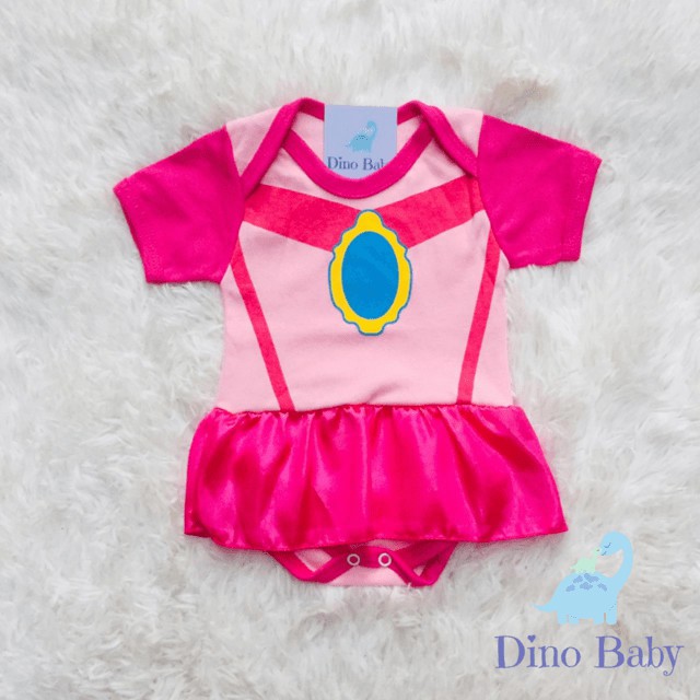 Body temático Princesa Peach (Mario) | Shopee Brasil