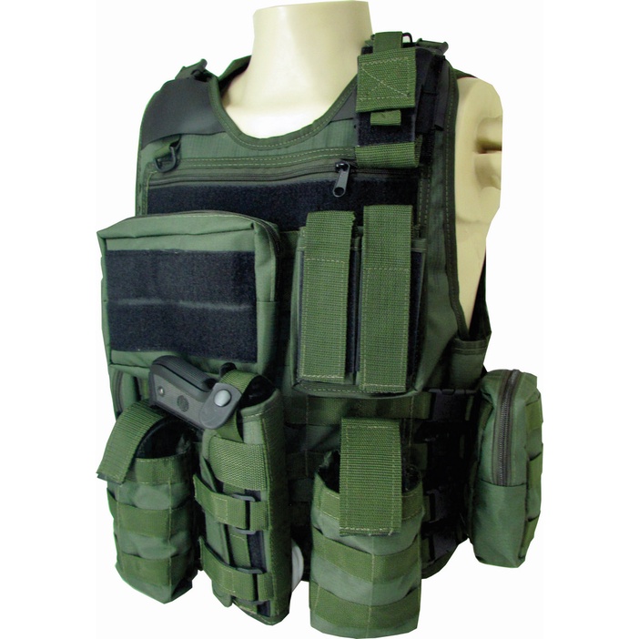 Colete Modular Tático Militar Airsoft Segurança 9 Módulos ( verde ...