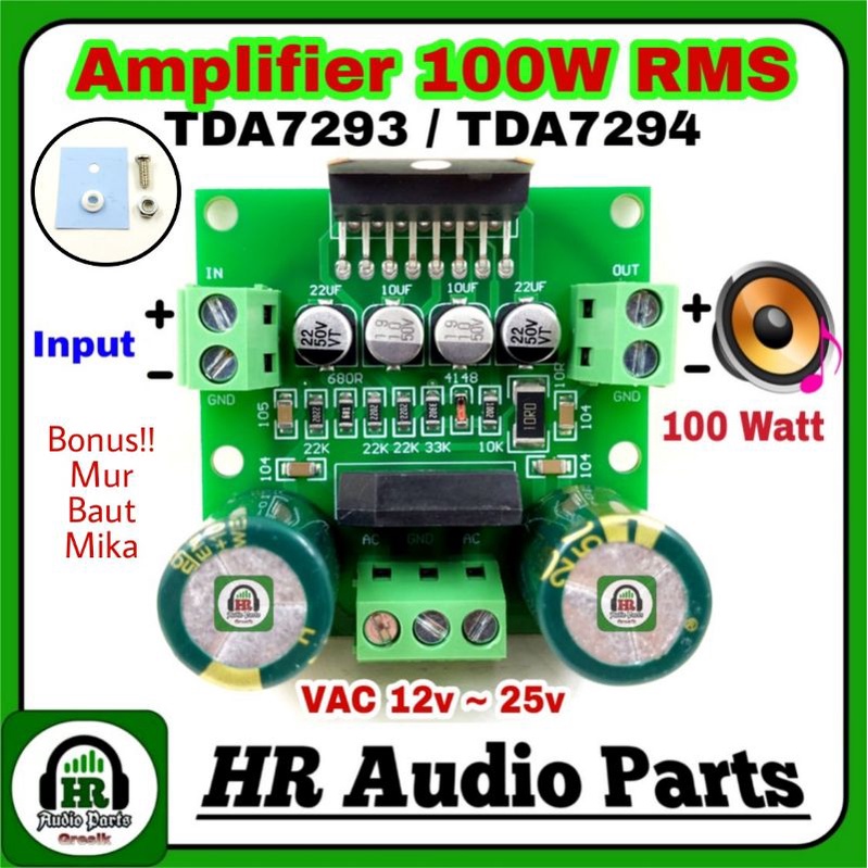Kit Amplificador TDA7293/TDA7294 Mono 80W 100W RMS SMD Componentes ...