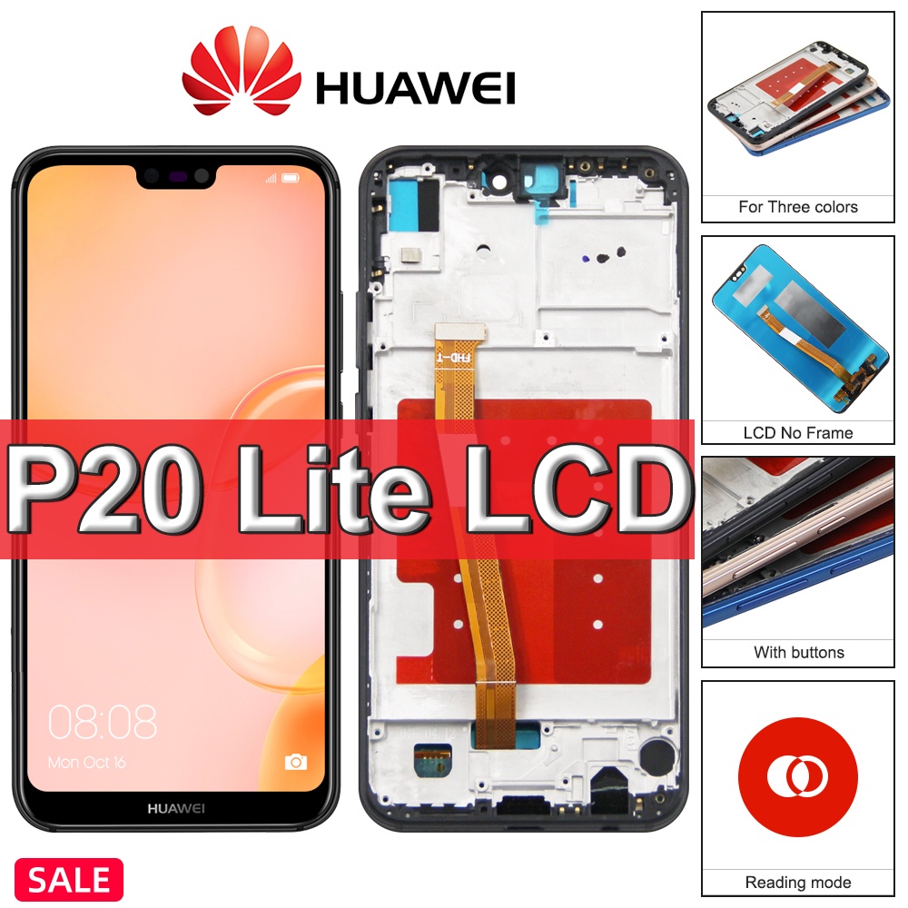 Original Para Display Huawei P20 Lite LCD Touch Screen Painel De ...