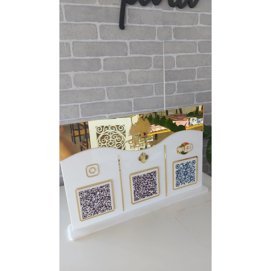 PLACA PIX 3QR CODE DOURADA LOGO GRAVADA + BRINDE | Shopee Brasil