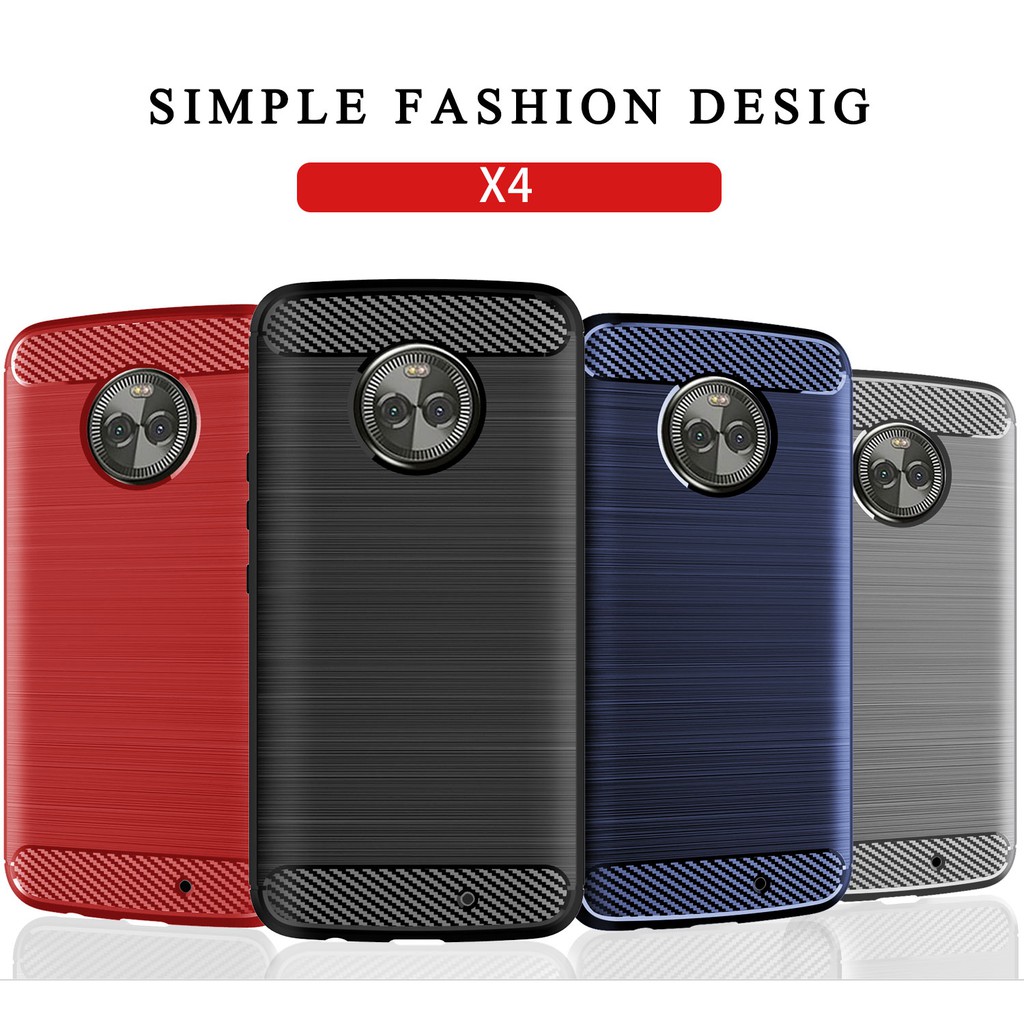Para Motorola Moto X4 Capa Flexível Anti-Queda Funda Estilo Silicone TPU À Prova De Choque ...