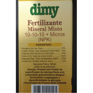 Adubo Misto Mineral Fertilizante, Npk 10 10 10, 1kg – Dimy | Shopee Brasil