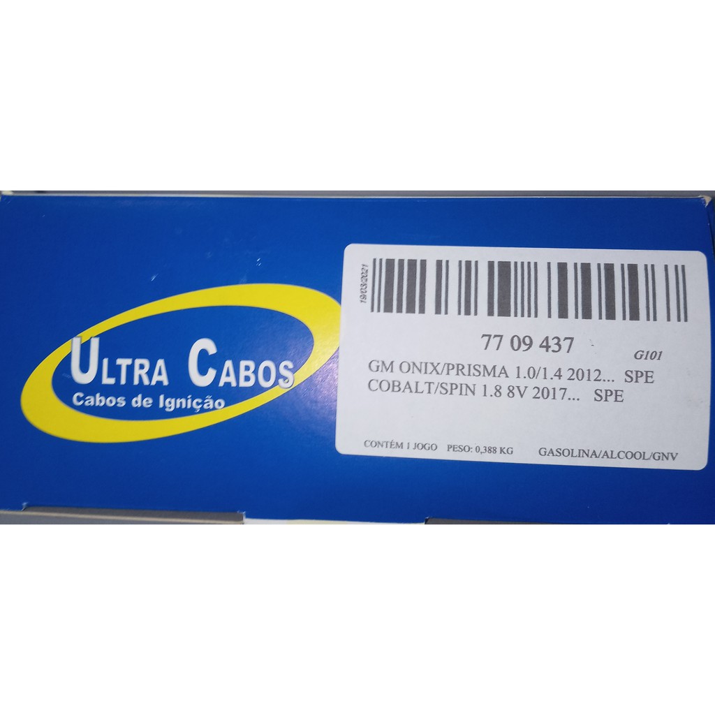Cabo vela Ignição Ultra Cabos linha GM código 7709437- Referencia NGK ...