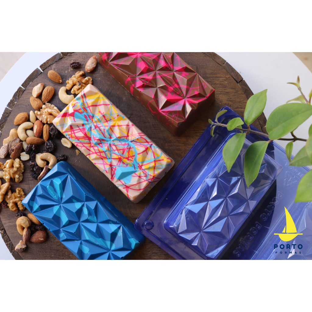Forma para chocolate Barra 3D para rechear especial 3 partes com ...