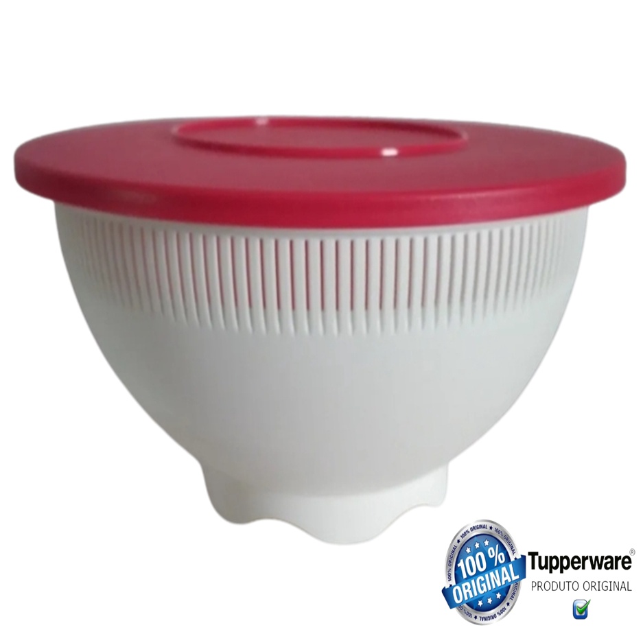 Escorredor Lava Arroz Tupperware com tampa | Shopee Brasil