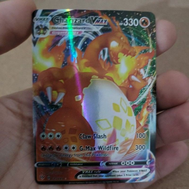 Carta Pokémon Charizard Vmax +10 holografica | Shopee Brasil