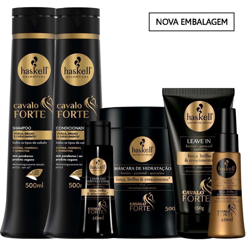 Kit Haskell Cavalo Forte 500ml Completo - Original | Shopee Brasil