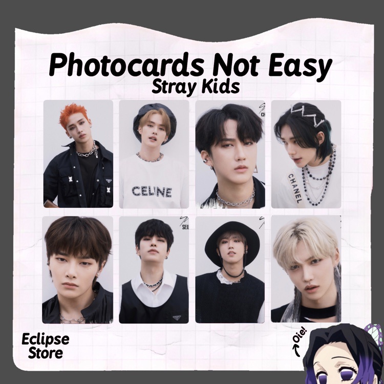 PHOTOCARDS STRAY KIDS - NOT EASY | KPOP | Shopee Brasil