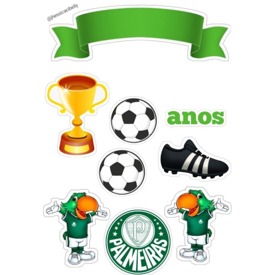 Topo Topper para bolo Palmeiras | Shopee Brasil
