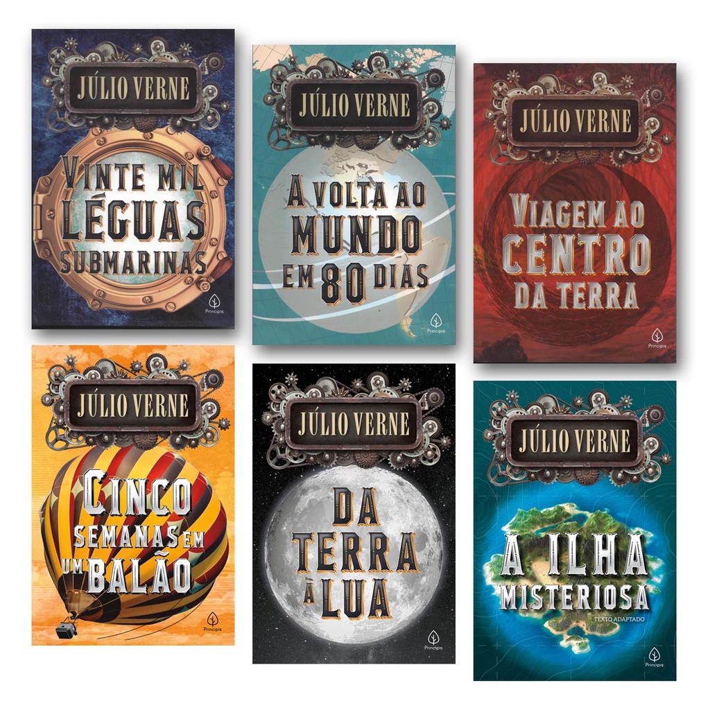Kit 6 Livros Principis - Júlio Verne | Shopee Brasil