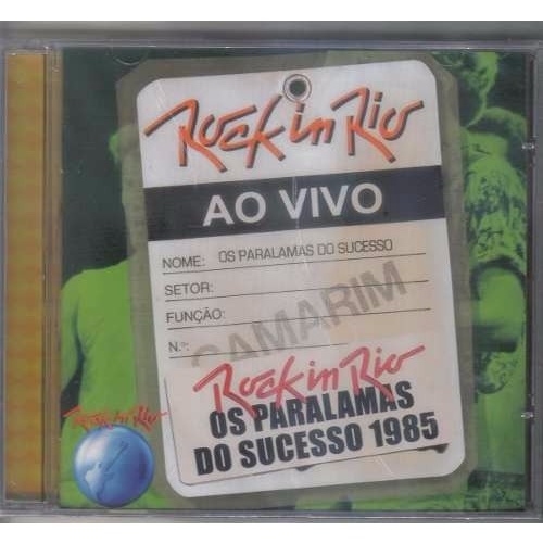 Cd Os Paralamas Do Sucesso - Rock In Rio 1985 (lacrado) | Shopee Brasil