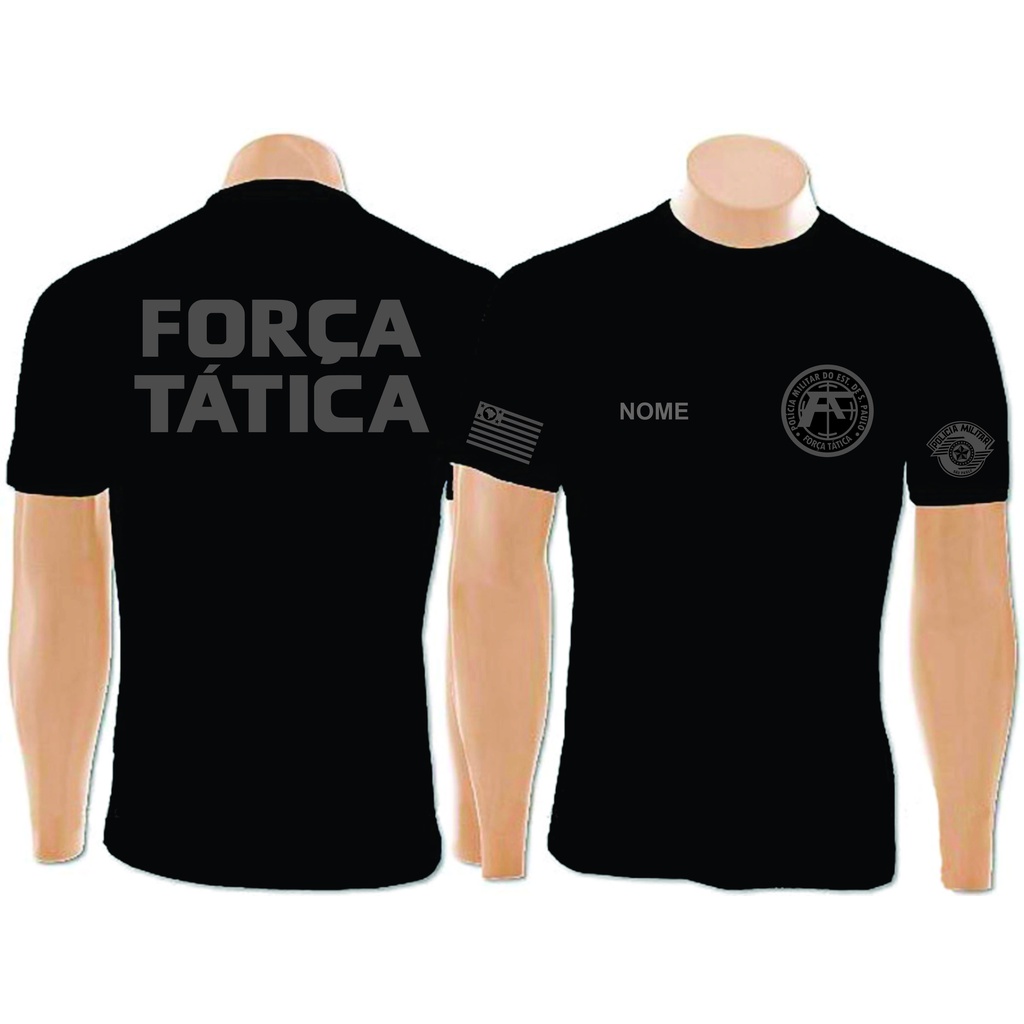 Camiseta Força Tática COM NOME Taticão Rota | Shopee Brasil
