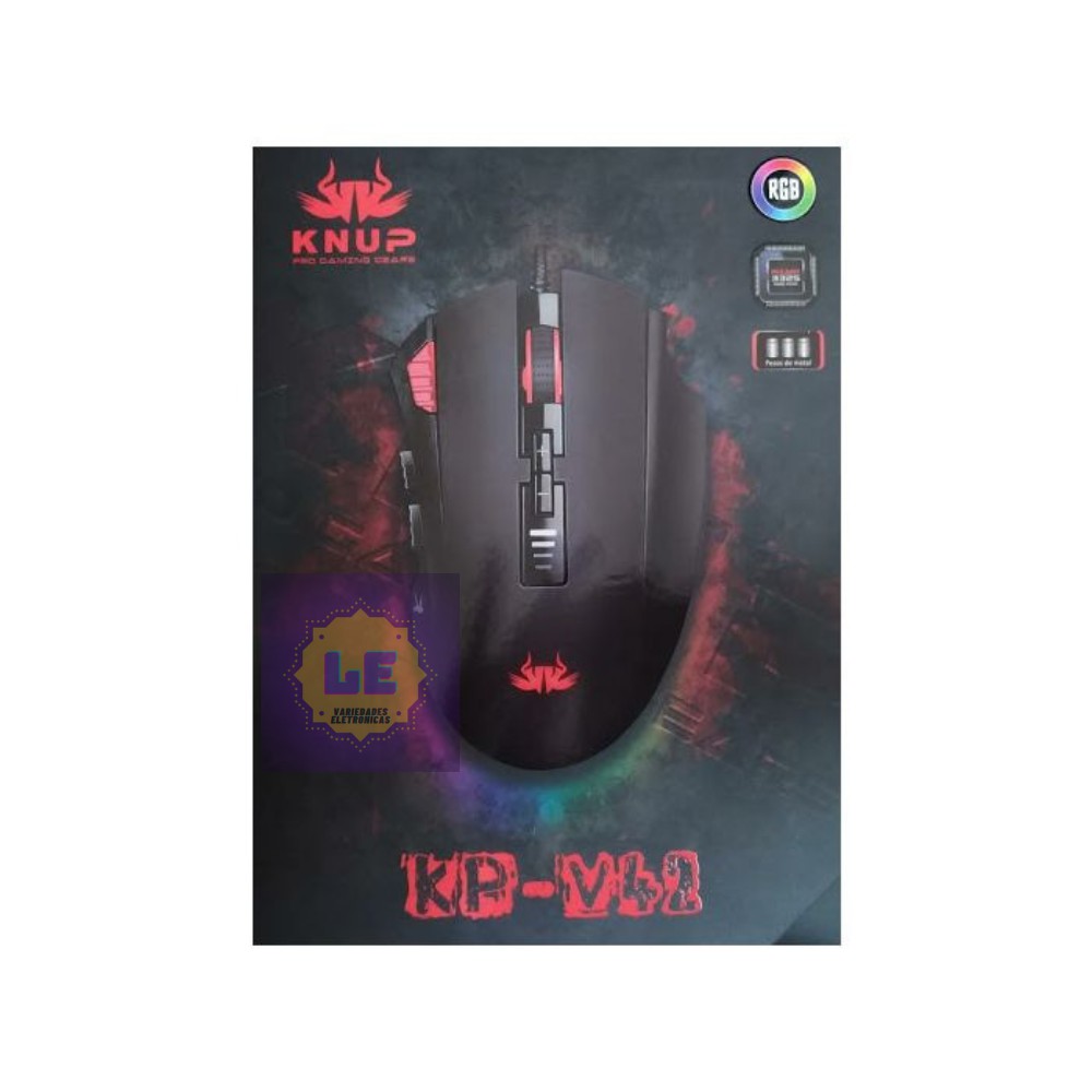 Mouse Gamer USB KP-V42 Knup | Shopee Brasil