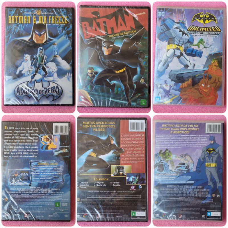 DVD Batman Vários Títulos LACRADO DC Comics Animação Desenho | Shopee ...