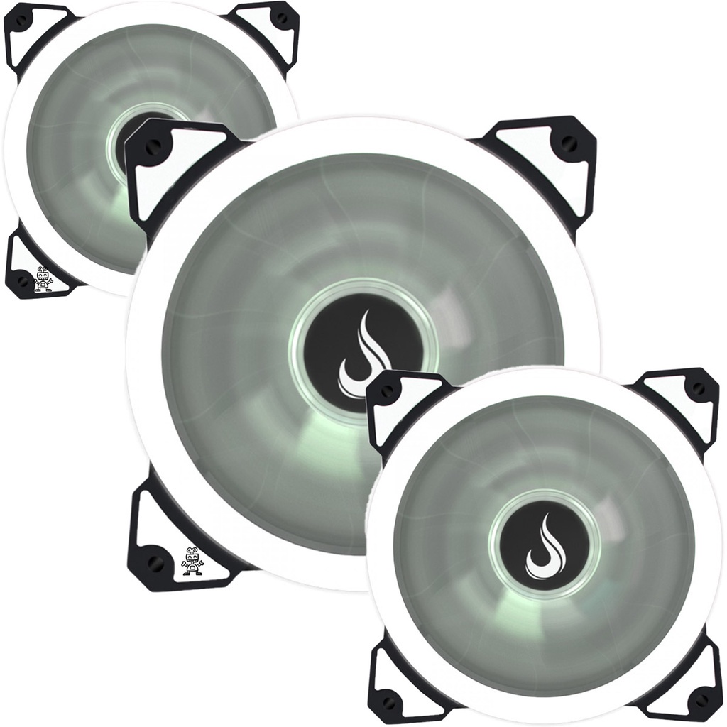 Kit Com 3 Cooler Fan Rise Mode Galaxy G1 Para Computador Gamer 1500 RPM ...