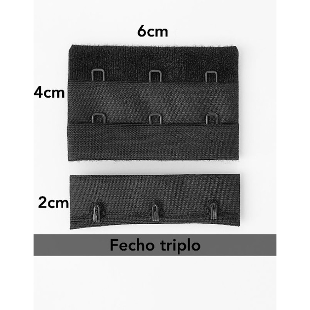 Pacote Com 5 Pares Fecho triplo Pra Sutien colchete body aviamentos de ...