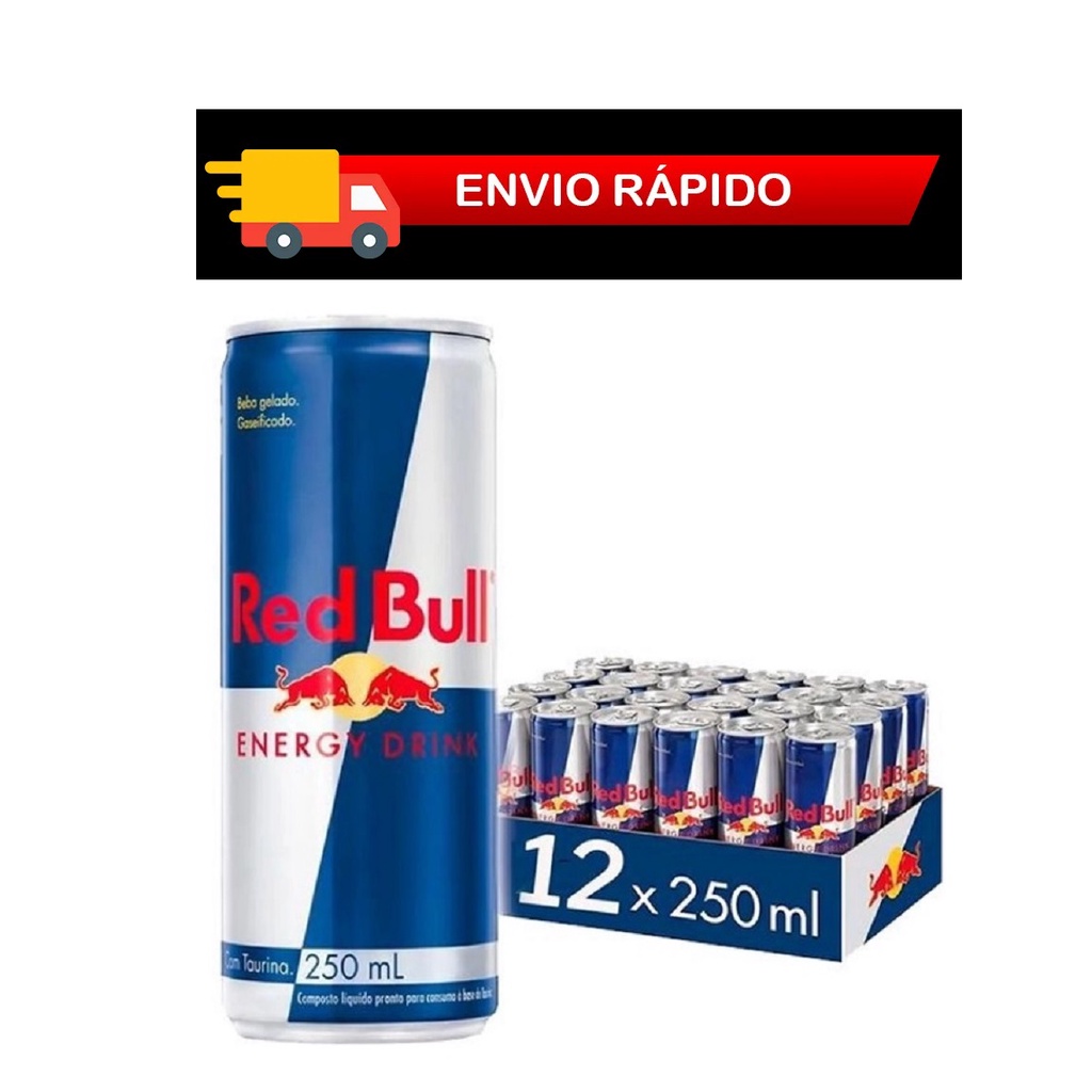 Energético Red Bull - Pack com 12 unidades | Shopee Brasil