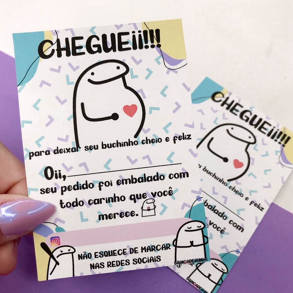 Postal/cartão de agradecimento Flork para mimar seus clientes com frase ...